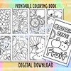Cosmic Coloring Zine Book, Mini Printable Coloring Book, Adult & Kids ...