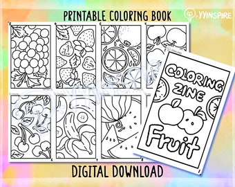 Quote Coloring Zine Book, Mini Printable Coloring Book, Adult & Kids ...
