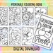 Cosmic Coloring Zine Book, Mini Printable Coloring Book, Adult & Kids ...