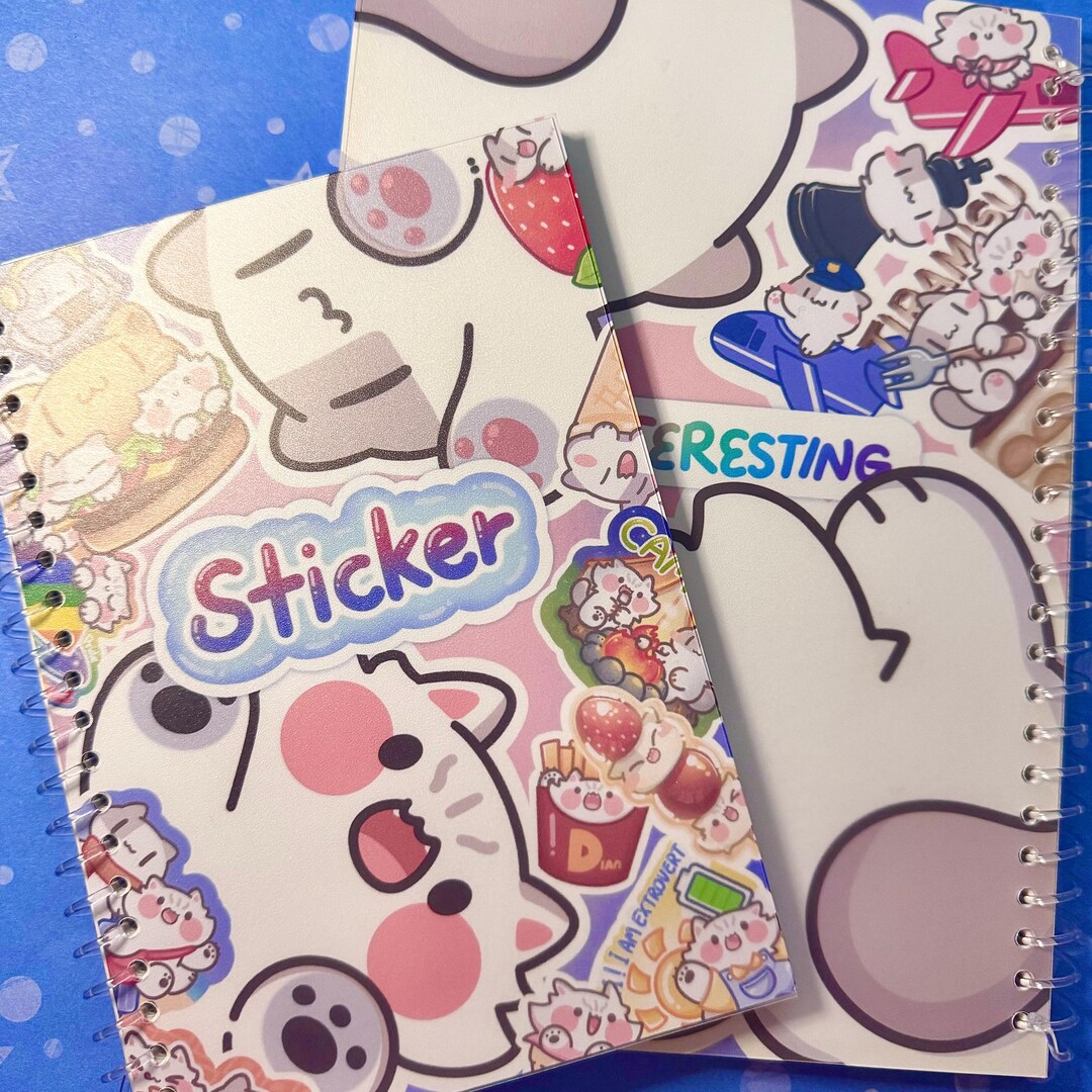 Cute Cats Reusable Sticker Book for Cat Lovers, Sticker Books, Gifts ...