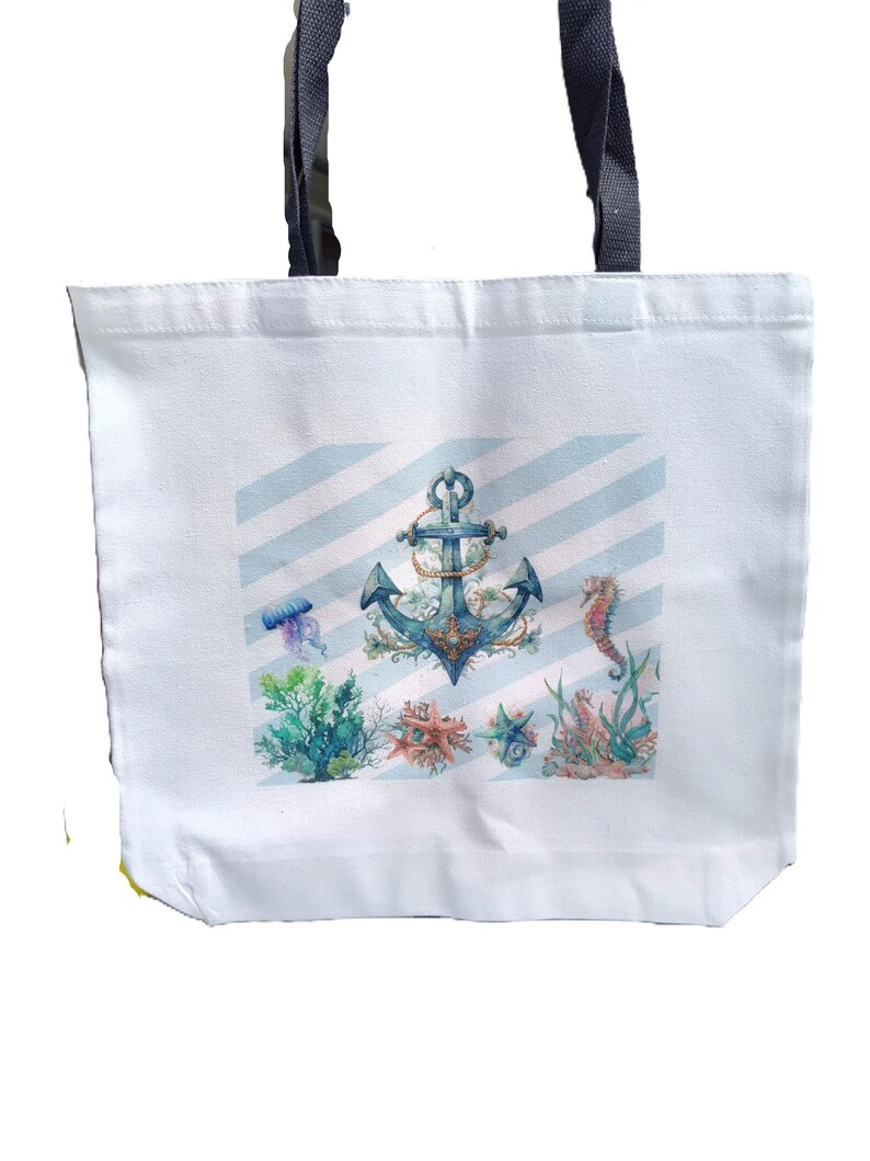 Quality Canvas Tote Bag , Anchor, Nautical Style. Cape Coral Burrowing ...