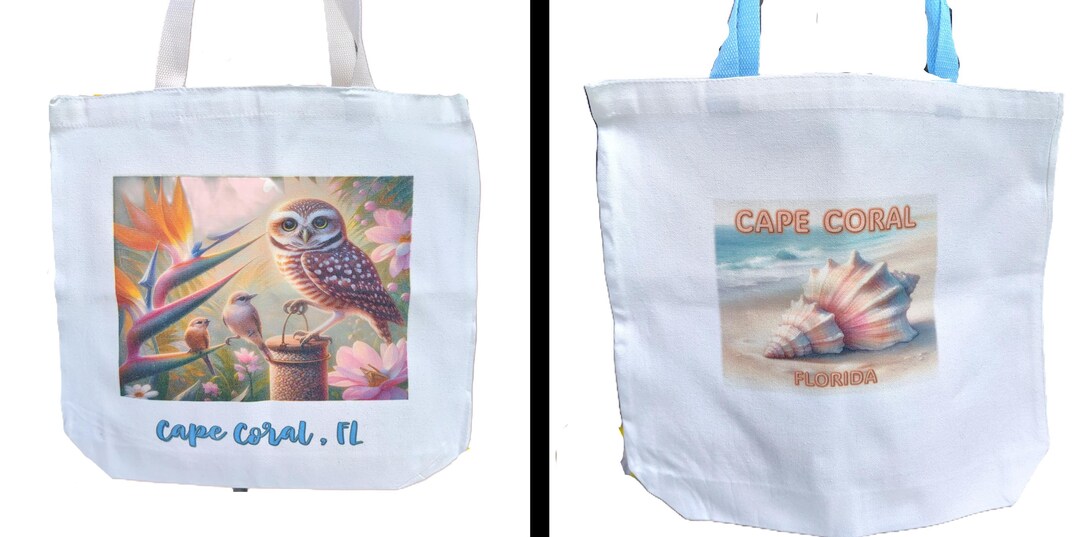 Quality Canvas Tote Bag , Anchor, Nautical Style. Cape Coral Burrowing ...