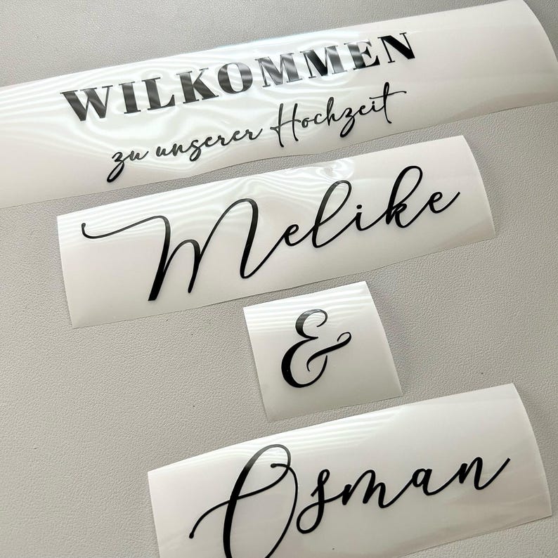 Personalized Vinyl Stickers, Welcome Sign for Wedding, Engagement ...