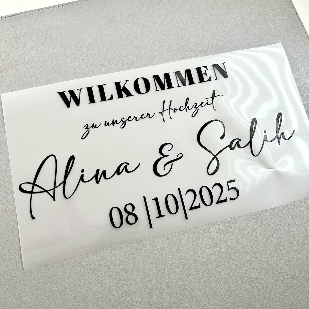 Personalized Vinyl Stickers, Welcome Sign for Wedding, Engagement ...