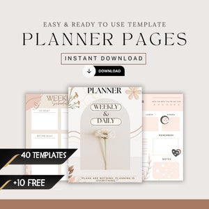 Daily/monthly Digital Planner & To-do List – Templates for Time ...