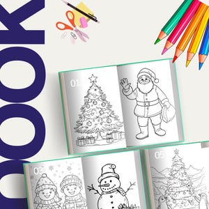 Christmas Coloring Pages for Kids and Preschoolers. Simple Christmas ...