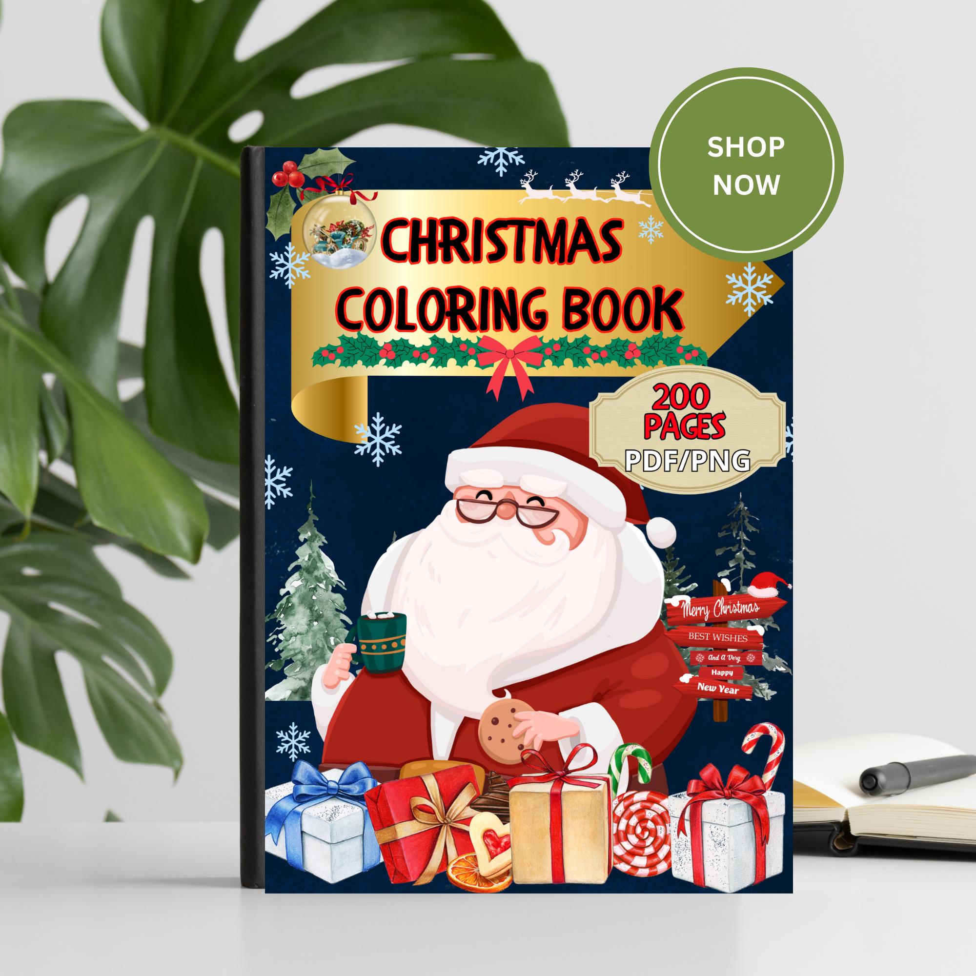 Christmas Coloring Pages for Kids and Preschoolers. Simple Christmas ...