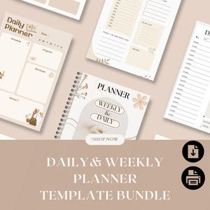 Daily/monthly Digital Planner & To-do List – Templates for Time ...