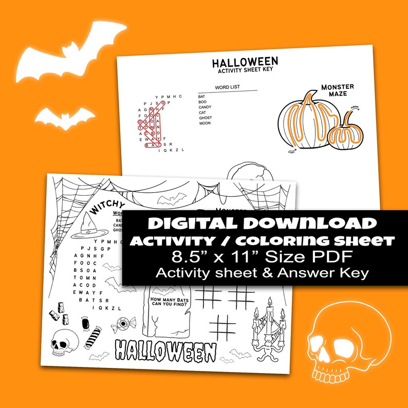 Halloween Activity Sheet Coloring Page-costume Party Coloring Page ...