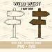 2 Way Sign Clip Art-cute Country Road Sign Digital File-western 2 Way ...