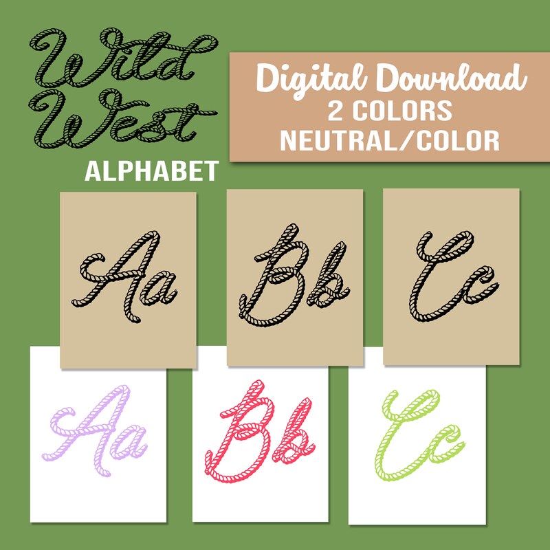 Western Letters - Etsy