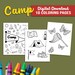 Camp Theme Coloring Pages-book Coloring Pages-summer Camping Campground ...