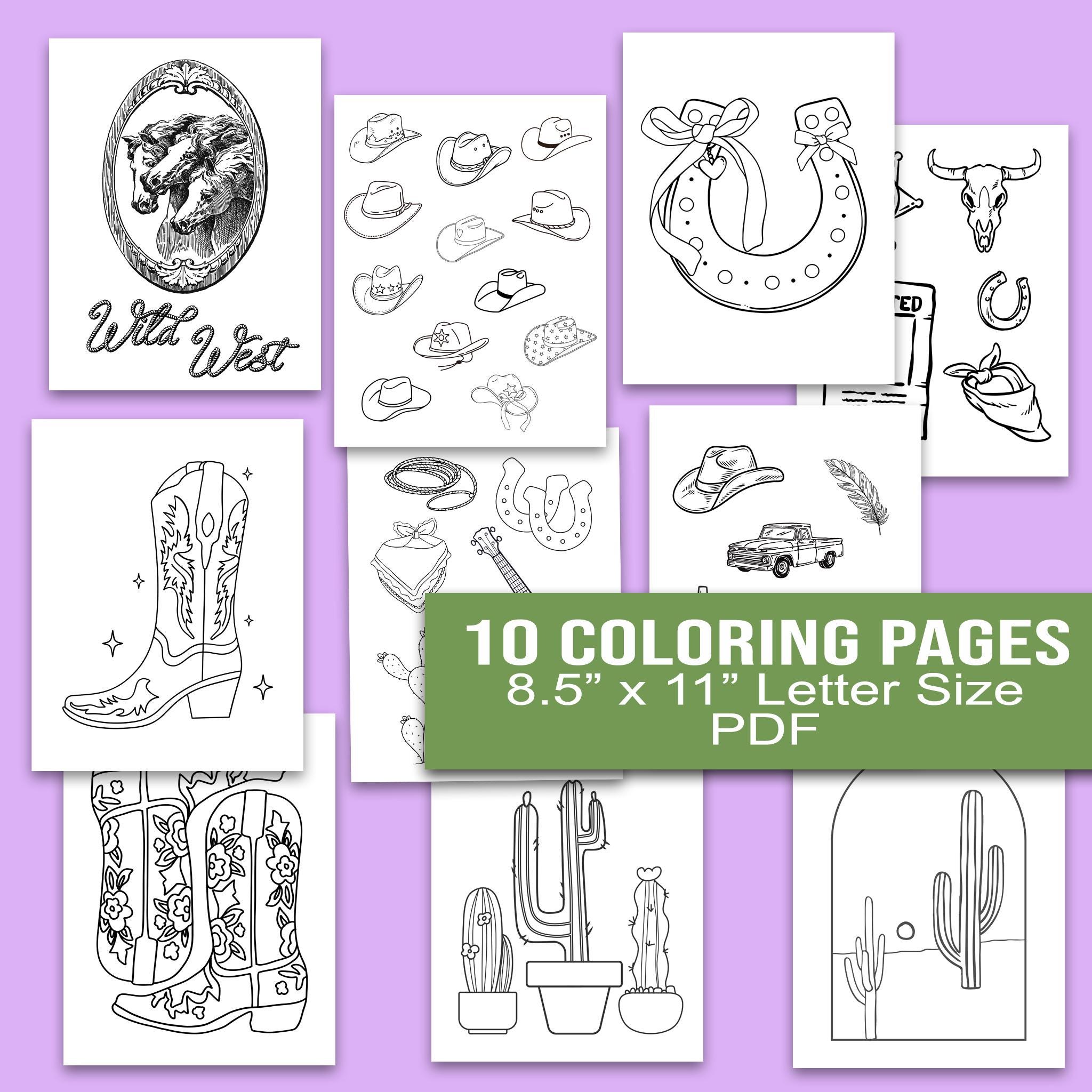 Wild West Theme Coloring Pages-book Coloring Pages-western Coloring ...