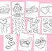 11 Valentine's Retro Doodle Coloring Pages-ice Cream-lovers Coloring ...