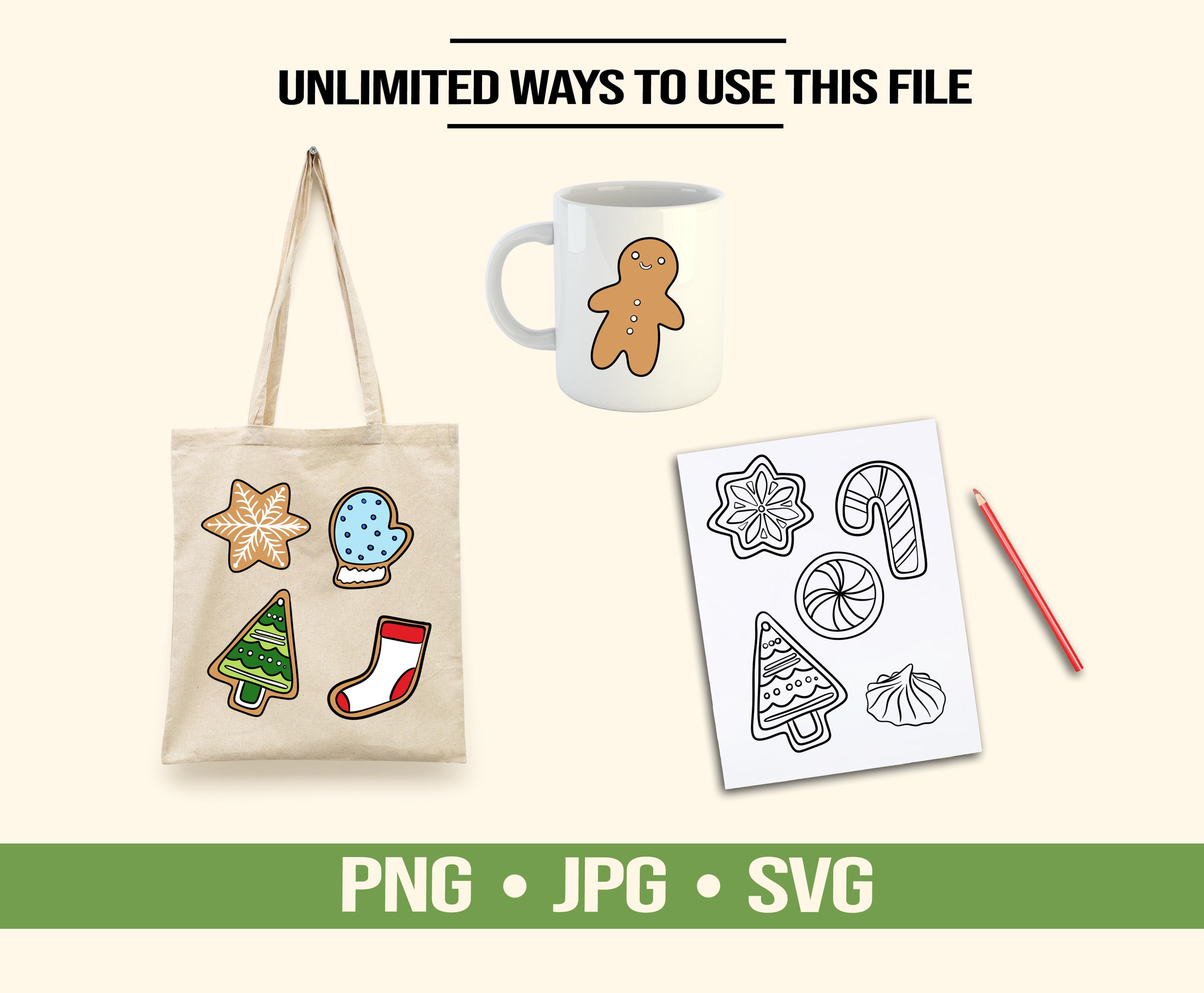 Christmas Cookie Clip Art-cute Hand Drawn Christmas Cookies Digital ...