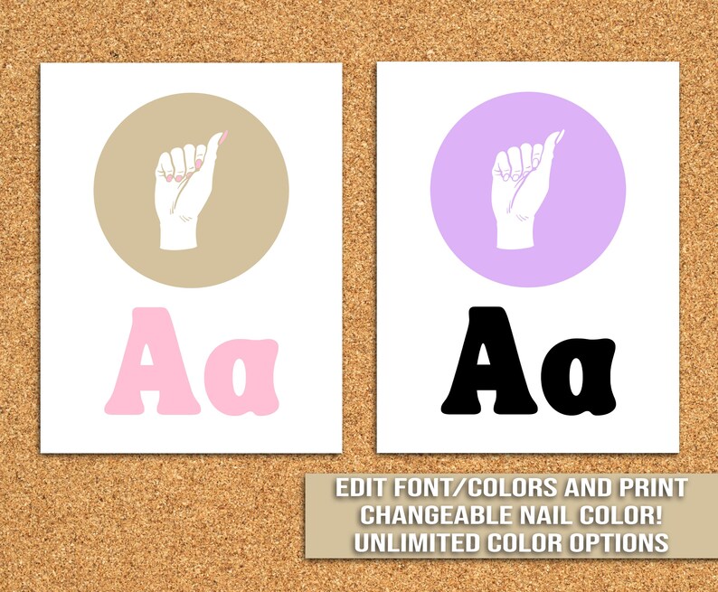 ASL Alphabet-digital Download ASL Alphabet-abc Sign Language Printables ...