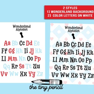 Wonderland Alphabet-digital Download Alphabet-abc Printables-alice in ...