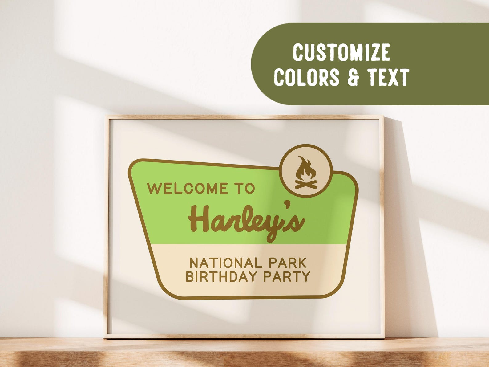 National Park Camp Welcome Sign-welcome Poster-national Park Party-park ...