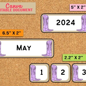 Wild West Flip Calendar-digital Download Western Calendar Header ...