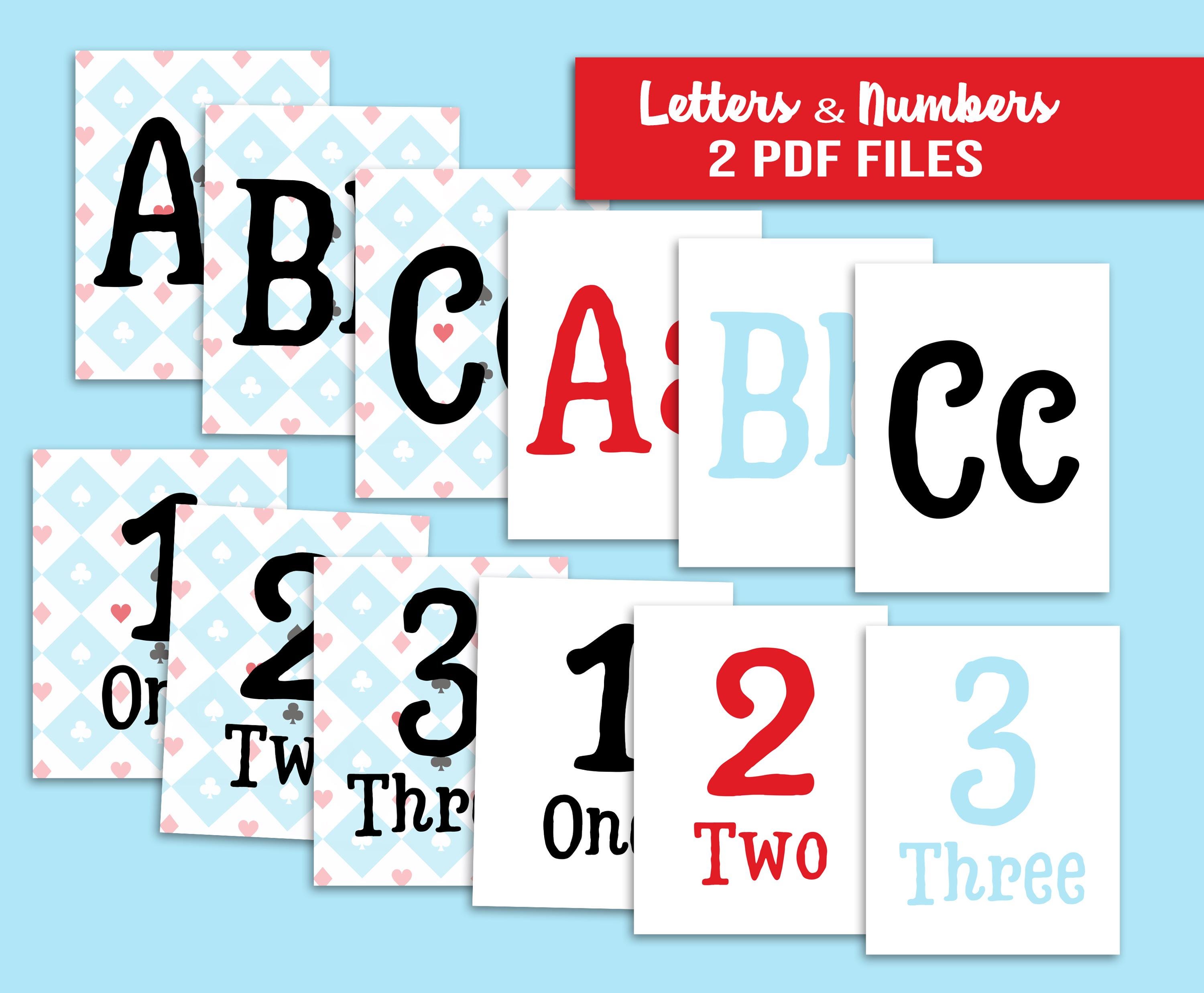 Wonderland Alphabet-digital Download Alphabet-abc Printables-alice in ...