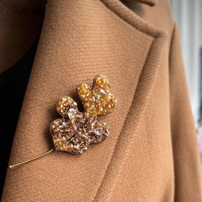 Autumn Leaf Brooch - Etsy