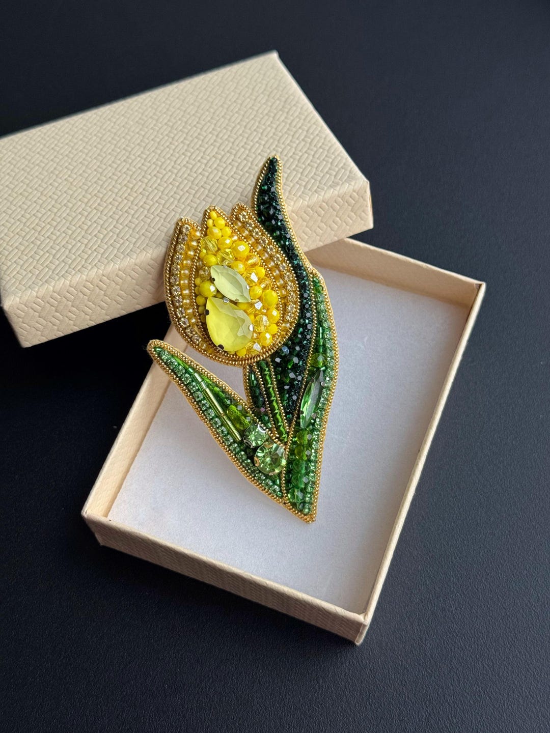 Gift for Her, Tulip Brooch Pin, Embroidered Tulip Brooch, Mothers Day ...