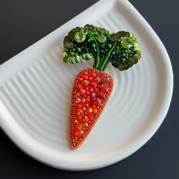 Orange Brooch - Etsy