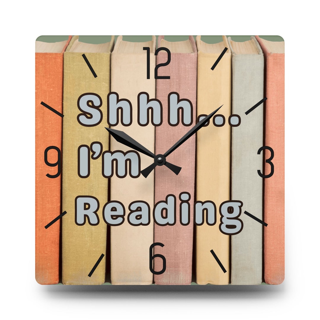 Bookish Wall Clock - Funny Clock for Avid Readers -unique Reading Room ...