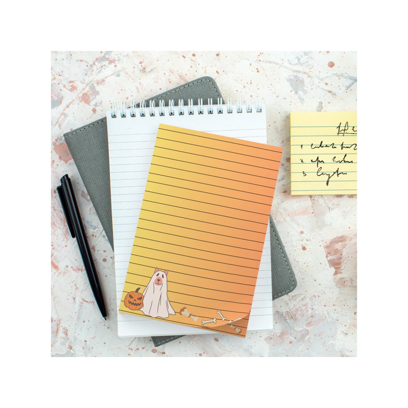 Ghost Dog 4x6 Post-it® Notes, Cute Ghost Dog Halloween Sticky Notes ...