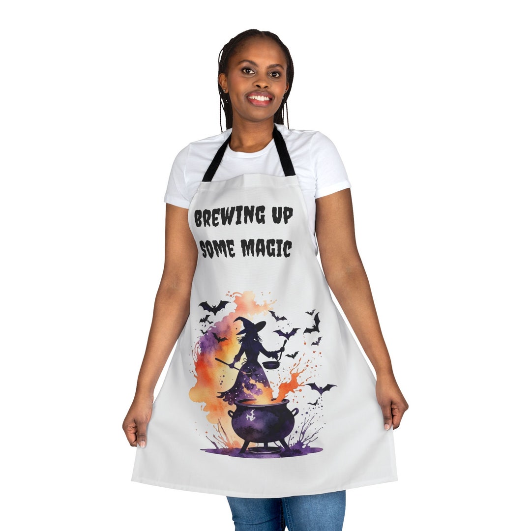 Halloween Apron, Spooky Kitchen, Witch Apron, Trick or Treat Apron ...