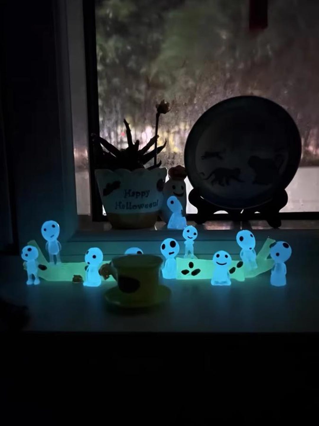 Luminous Kodama Figures Glow Kodoma Figures Mini Elven Decor Indoor ...