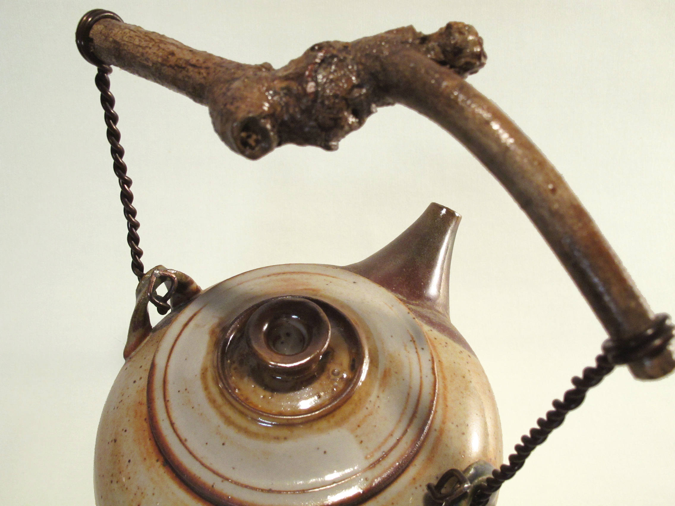 Stoneware Teapot - Large, Functional Stoneware Teapot With Chestnut ...