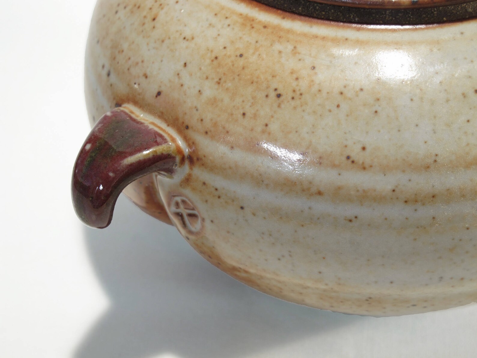 Stoneware Teapot - Large, Functional Stoneware Teapot With Chestnut ...