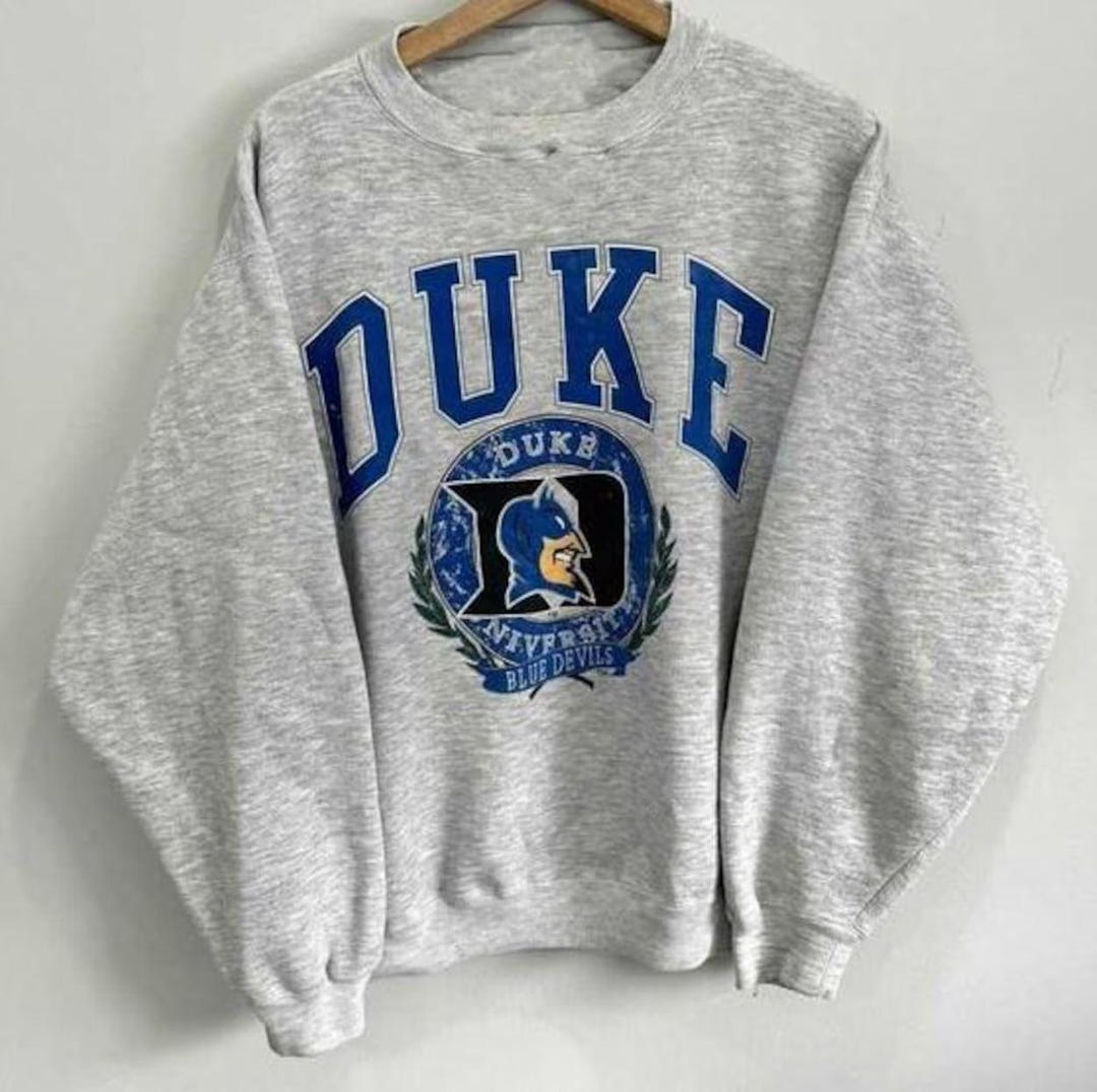 Vintage 90s Duke University Blue Devils Sweatshirt, Duke University ...