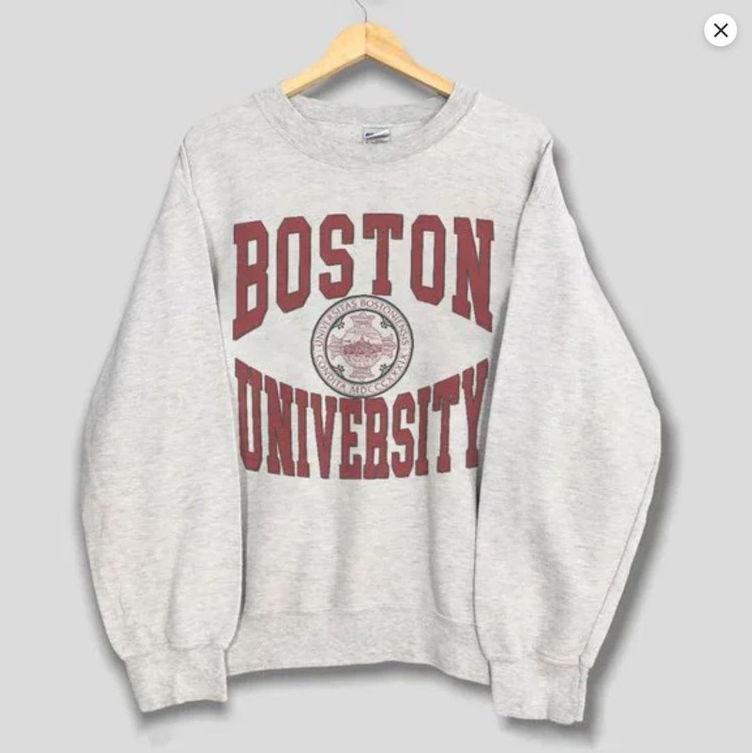 Vintage 90s Boston University Sweatshirt, Boston University Sweater ...