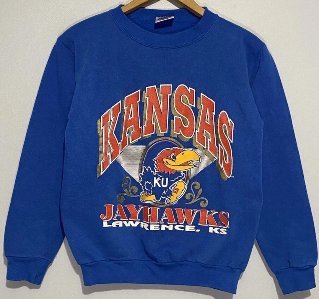 Vintage 90s University of Kansas Jayhawks Sweatshirt, Kansas Jayhawks ...