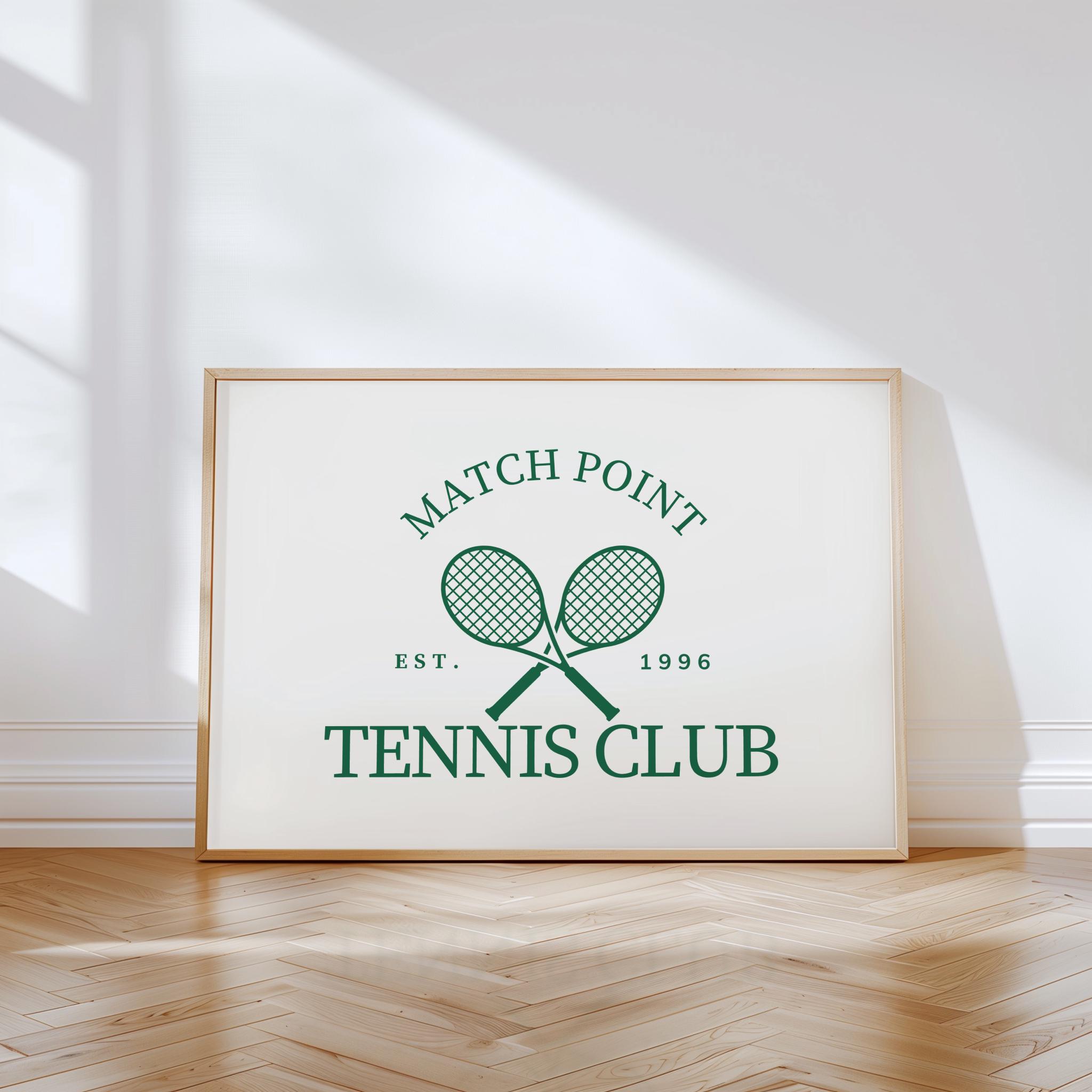 Tennis Wall Art Bundle, Game Set Match Printable Decor, Green Tennis ...