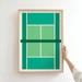 Preppy Tennis Gallery Wall Art Set: Pink & Green Retro Prints (digital ...