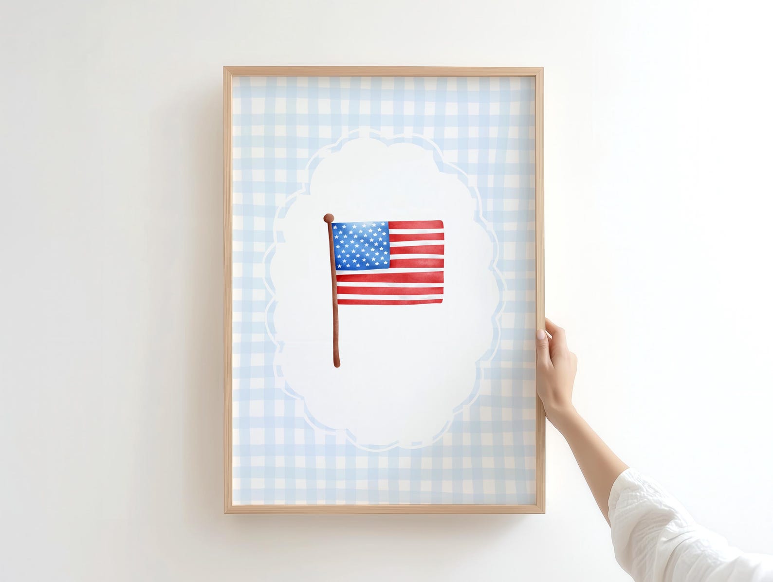 Coastal Prints Set of 6, Coastal Americana Prints, Red White and Blue ...