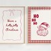 Pink Christmas Gallery Wall Set, Retro Holiday Art Prints Bundle, Merry ...