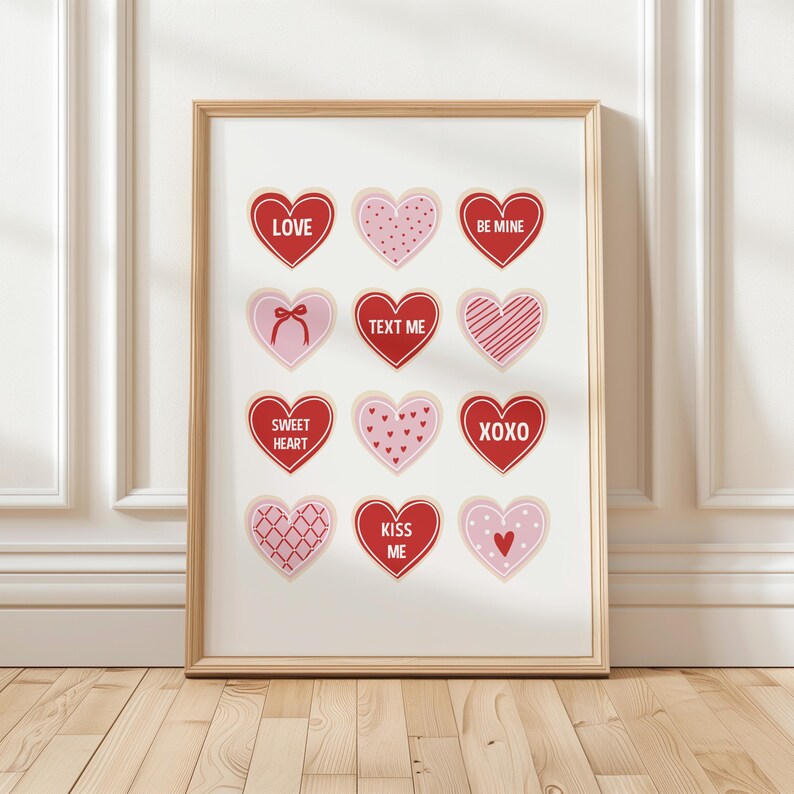 Valentine Art Set Print, Valentines Gallery Wall Set, Set of 3 ...