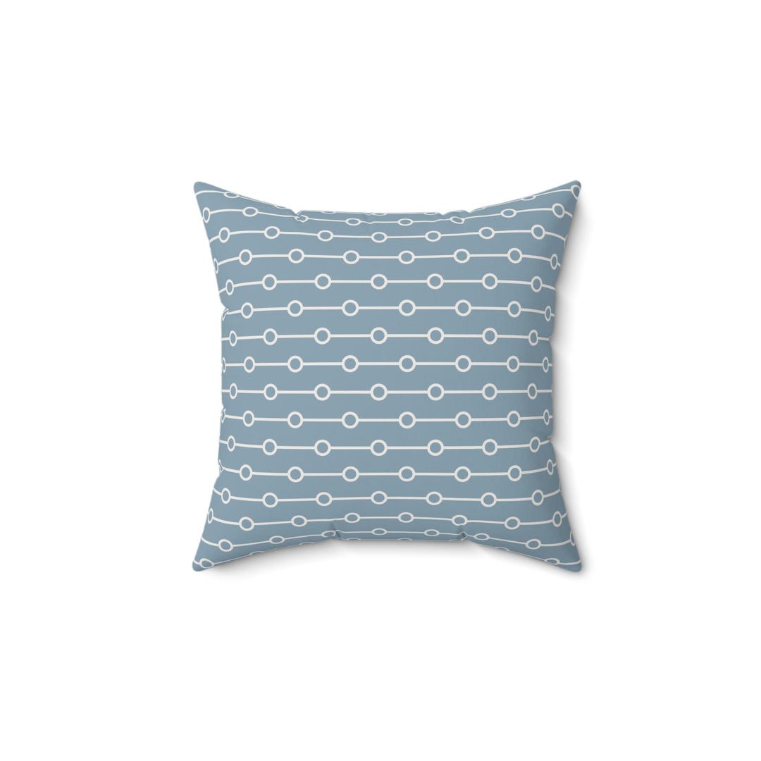 Teal Link Pillow, Teal Circle Pillow, Teal Chain Pillow, White Chain ...