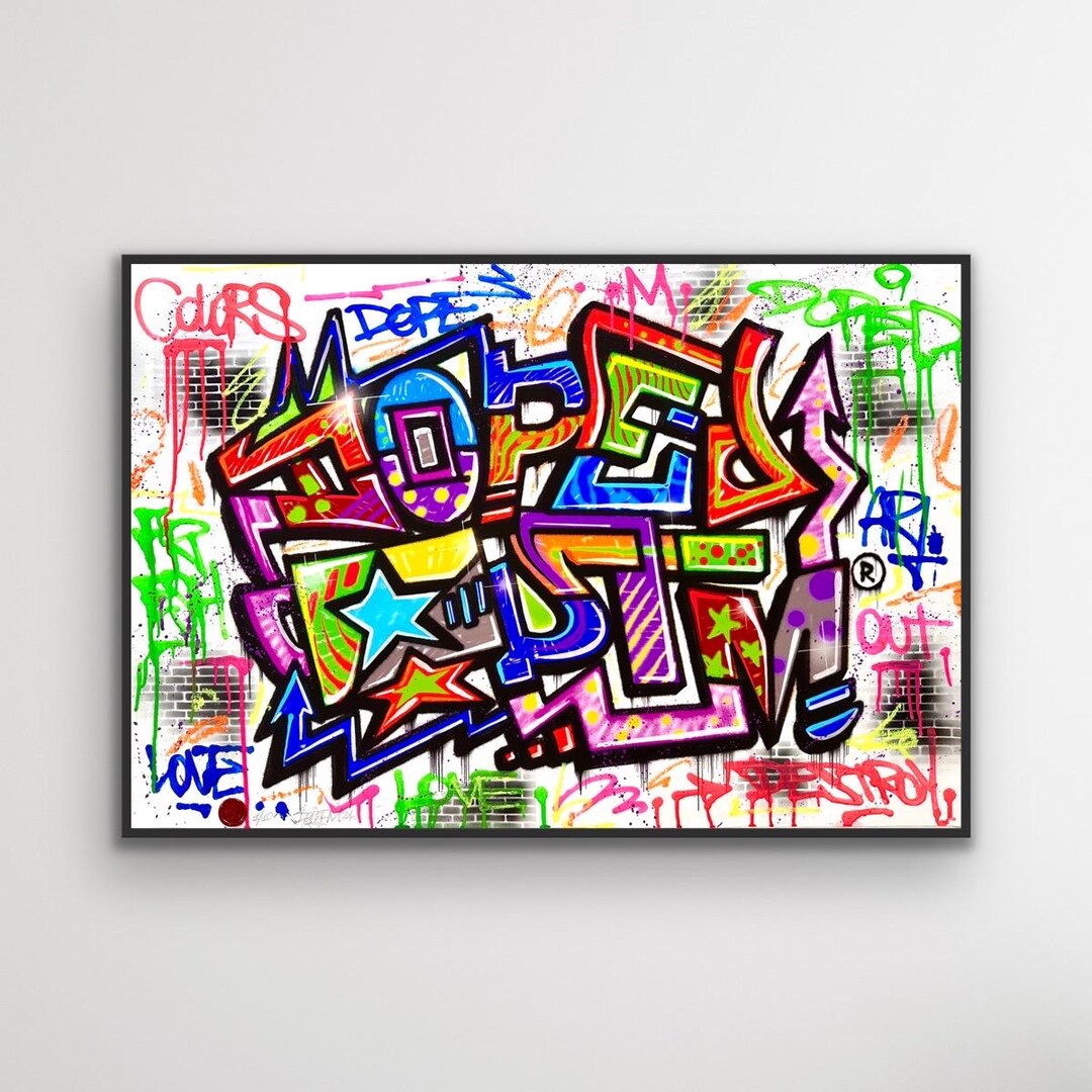 Doped Out M - Psychedelic Neo-graffiti (limited Edition Print 1/10 Hand ...