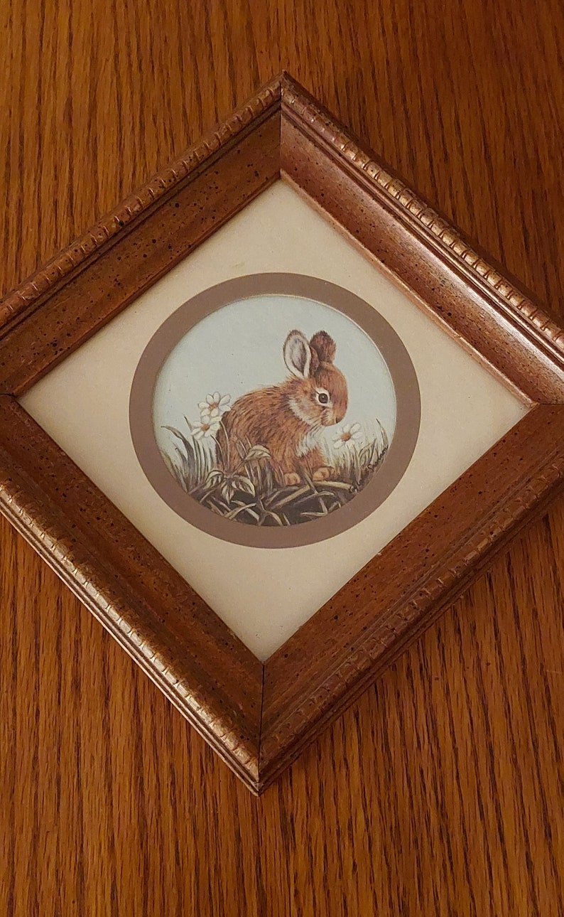 Vintage Bunny Picture Frame - Etsy