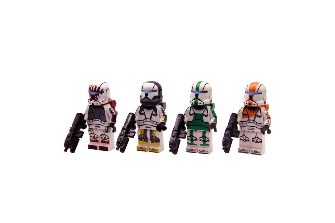 Custom Pad Printed Lego Star Wars Commandos Clone Troopers Delta Squad ...