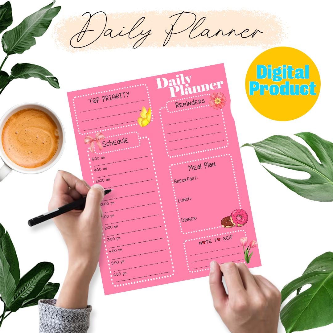 Digital Productivity Notepad/ Daily Planner / ADHD Inspired / Daily ...