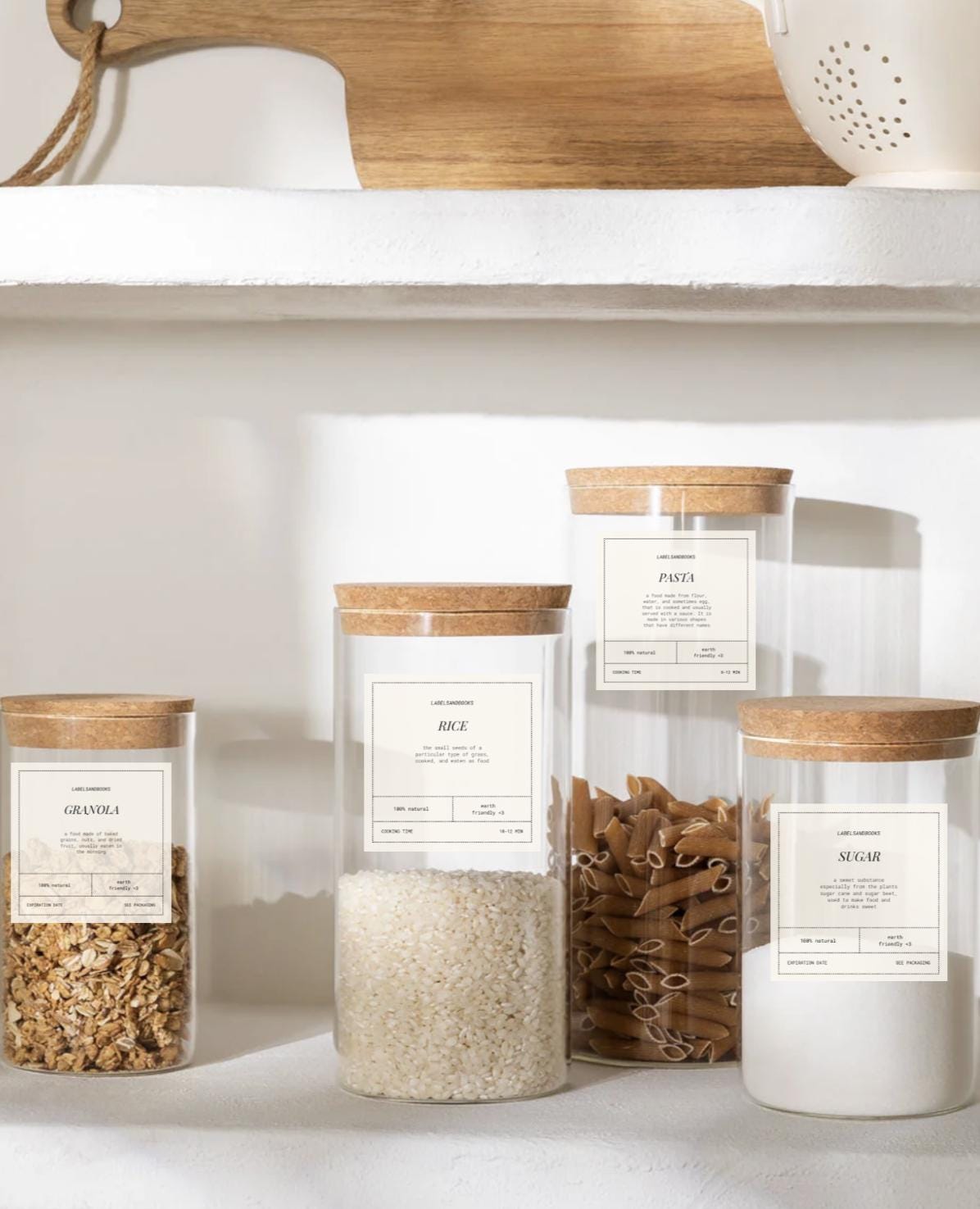 Customizable Pantry Labels: Canva Template for Jars, Spices, Editable ...