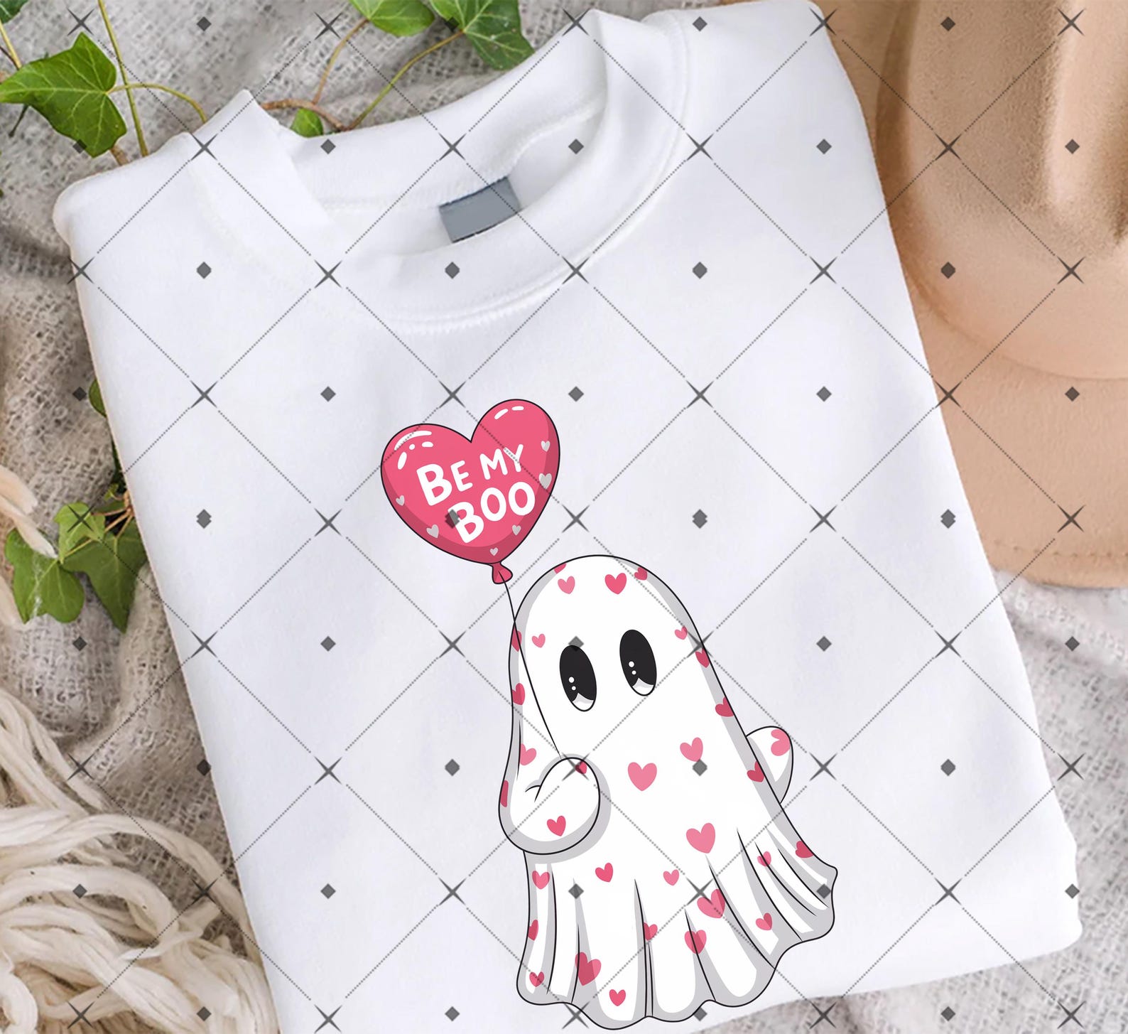 Be My Boo Png, Cute Ghost Valentines Day Png, XOXO Valentine Png, Women ...