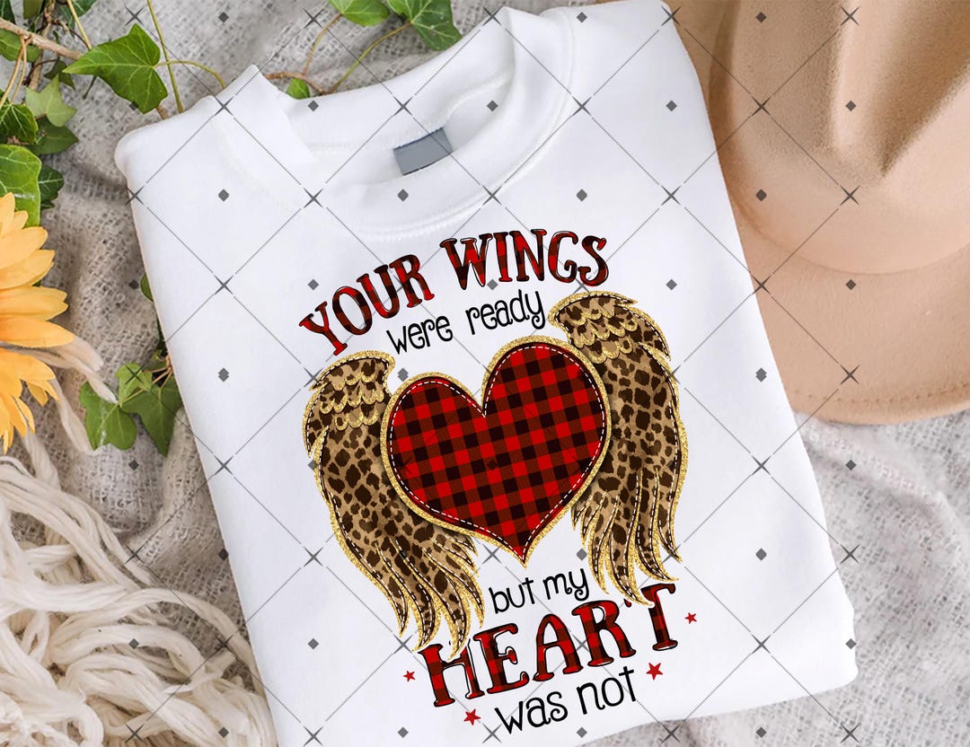 Memorial Heart Wings PNG: Remembrance Sublimation (digital Download) - Etsy