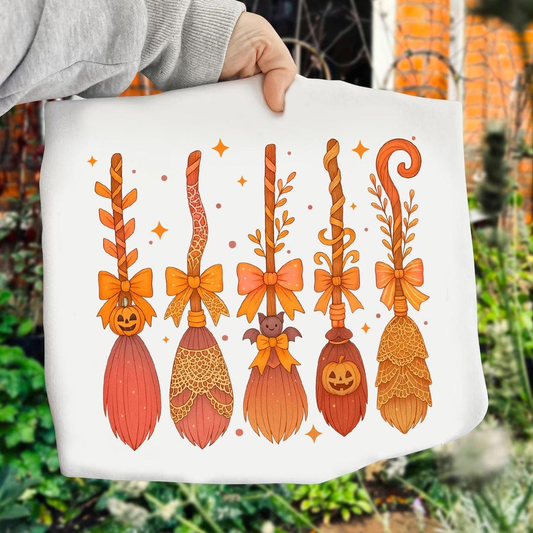 A Girl Gotta Have Options Witch Brooms Png, Coquette Girly Halloween ...